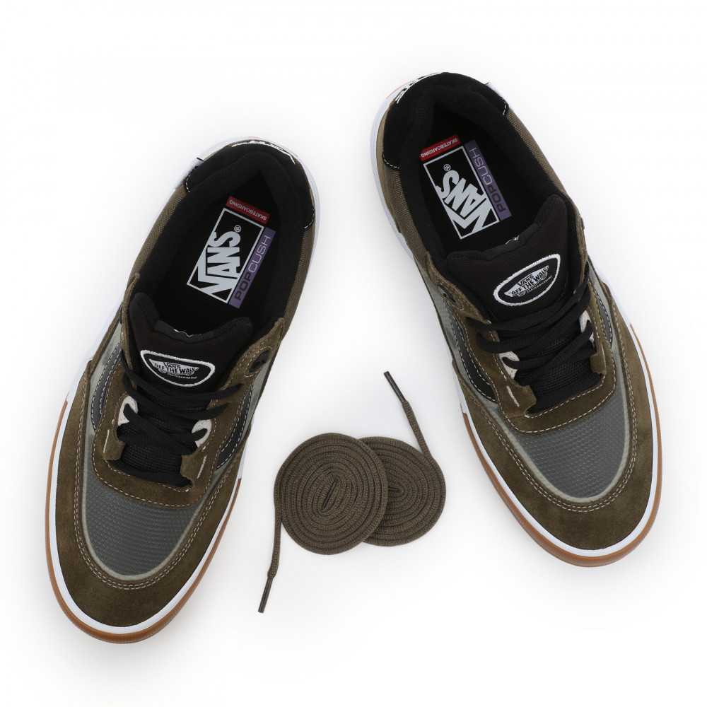 VANS Wayvee Dark Olive - Skate Shoes Homme - Suffern