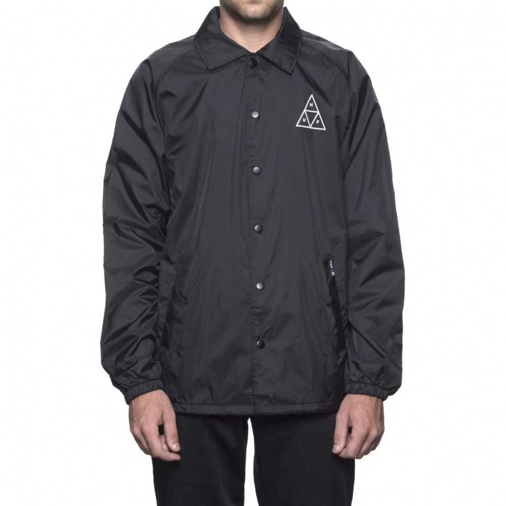 HUF Jacket Essentials Tt Coaches Black - Vestes - Suffern