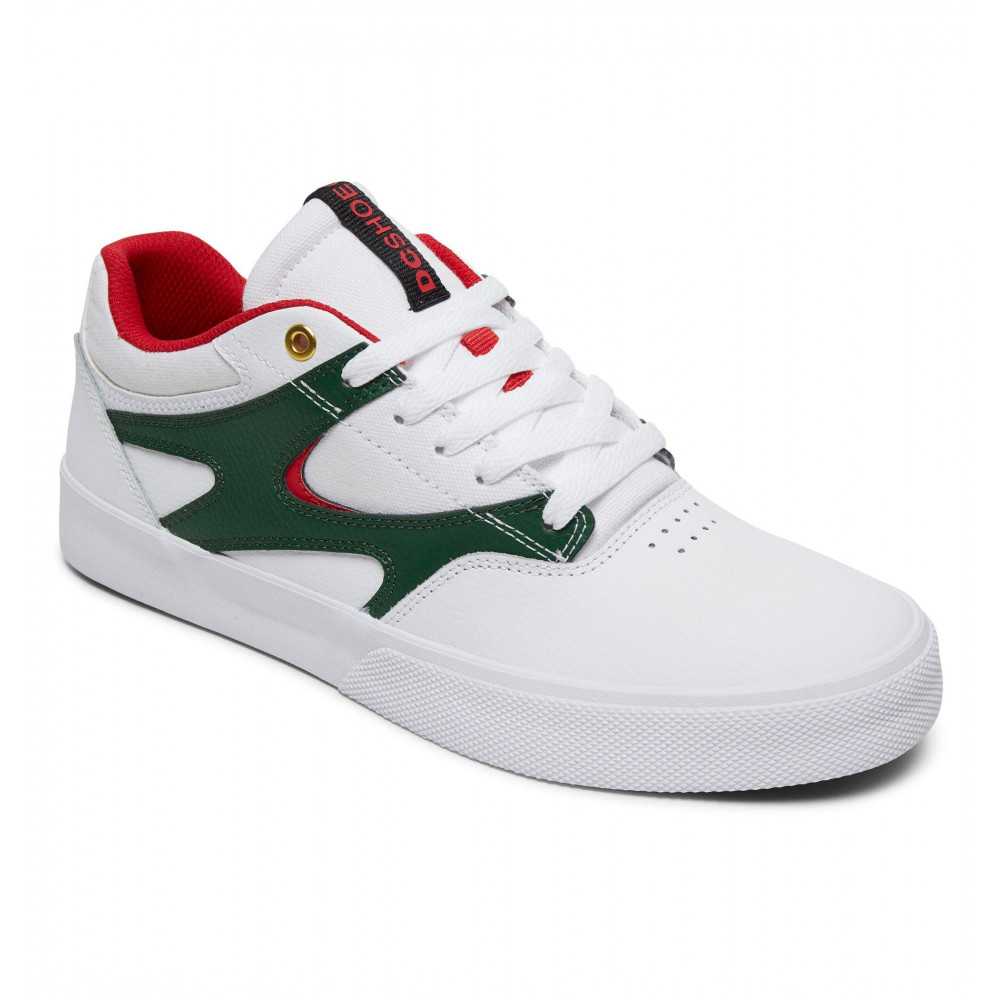 DC SHOES Kalis Vulc White/red - Skate Shoes Homme - Suffern