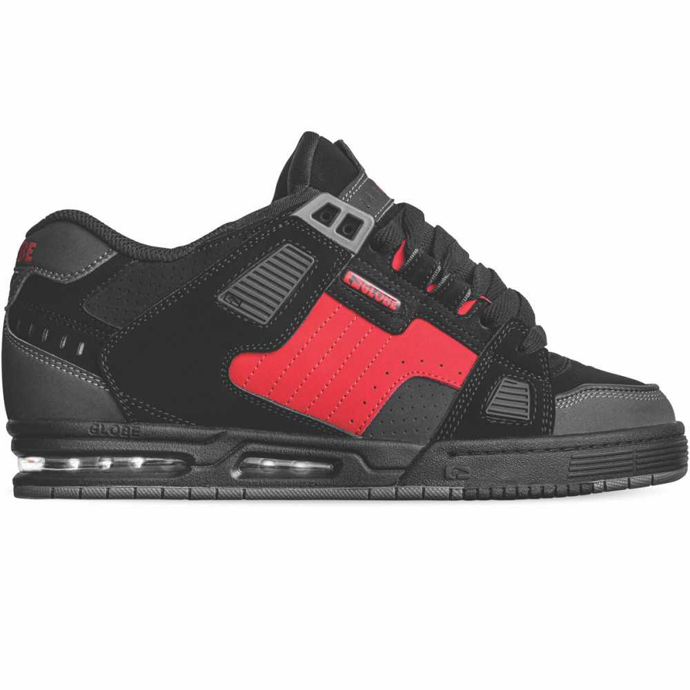 GLOBE Sabre Black/red/grey - Skate Shoes Unisexe - Suffern