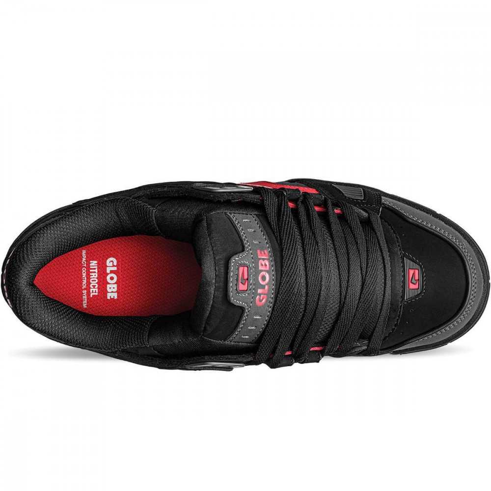 GLOBE Sabre Black/red/grey - Skate Shoes Unisexe - Suffern