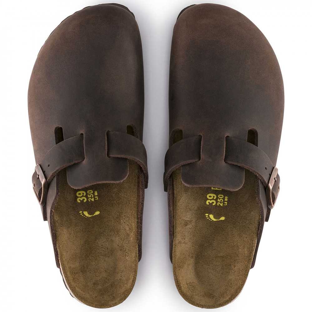 BIRKENSTOCK Sabots Boston Cuir Gras Habana - Suffern